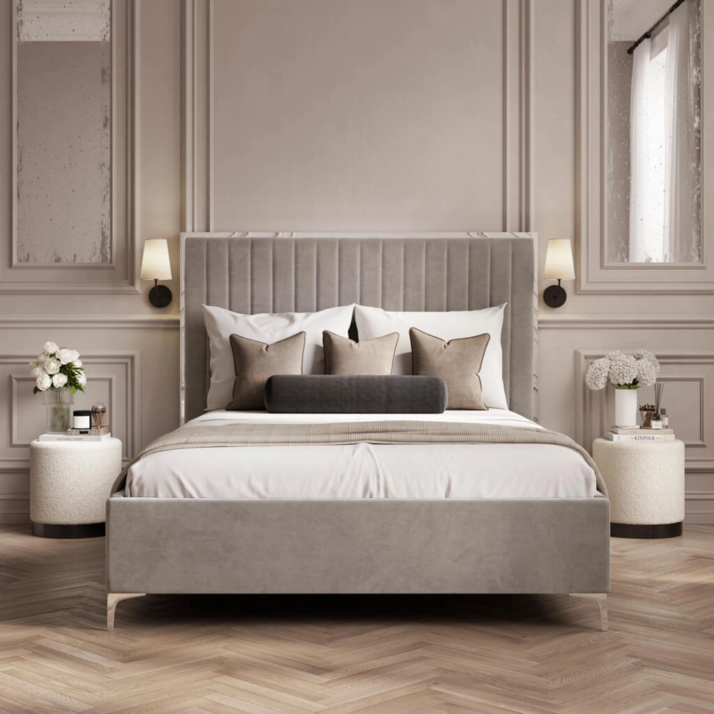 Berkeley Mink Grey King Bed - LPD