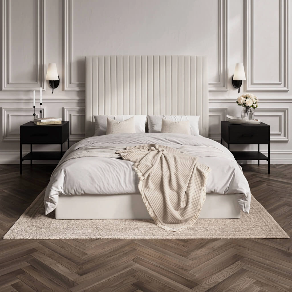 Berlin Milk Tall Super King Bed - LPD