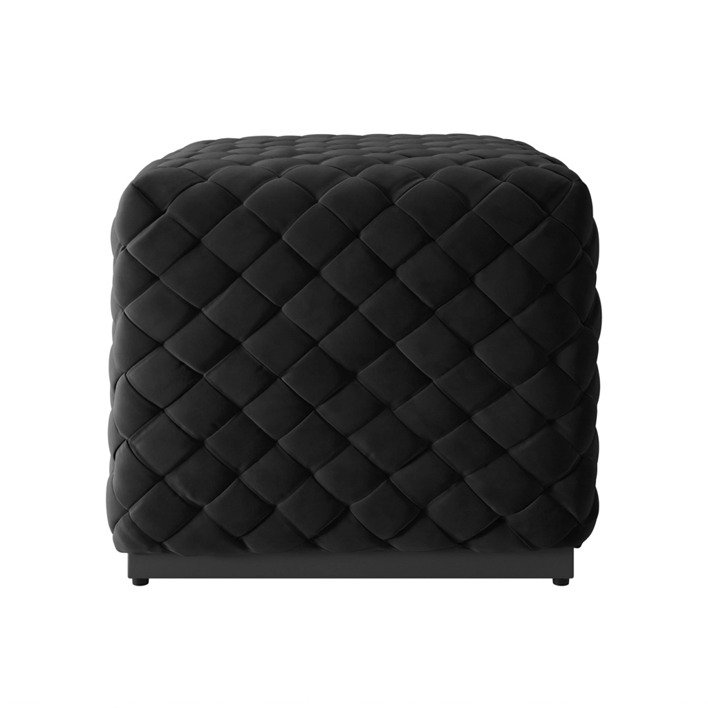 Colline Small Black Pouffe - LPD