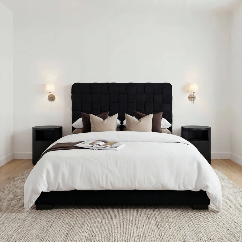 Pasadena Black Double Bed - LPD